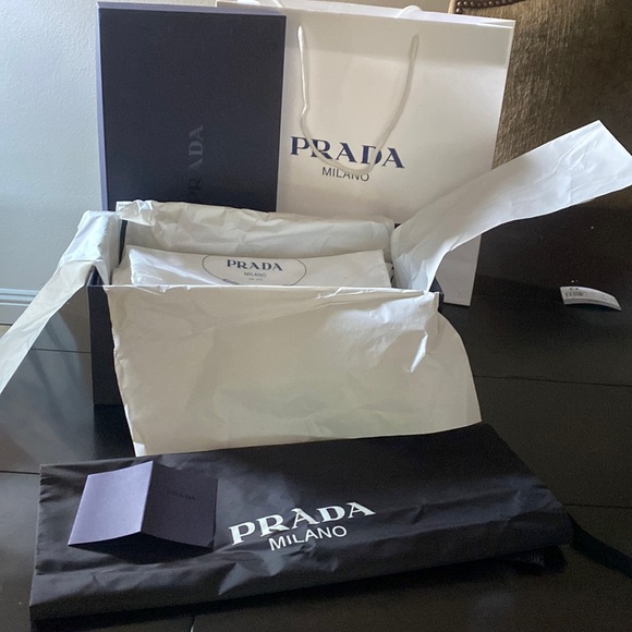 Prada | Storage & Organization | Prada Shoe Box With Paper Bag | Poshmark